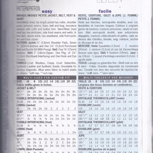 Butterick 5752 Sewing Pattern From 1998. Misses Lined Jacket, Skirt ...