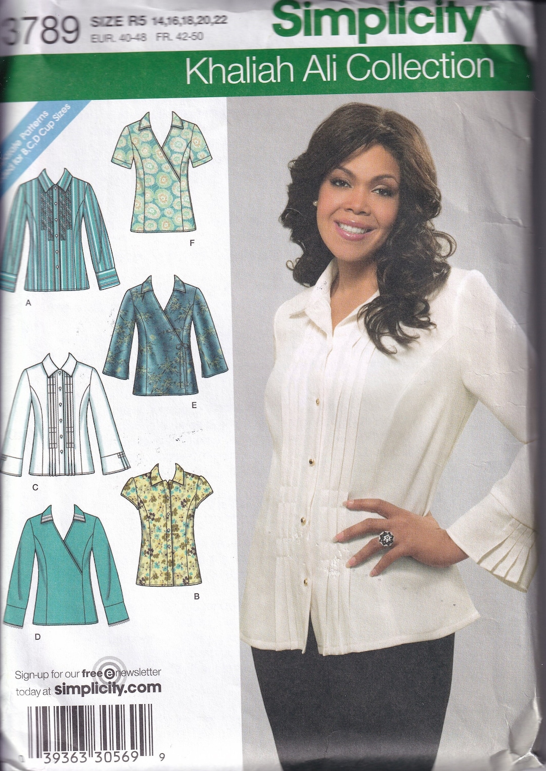 Simplicity 3789 Sewing Pattern From 2007. Misses Shirts With Front ...