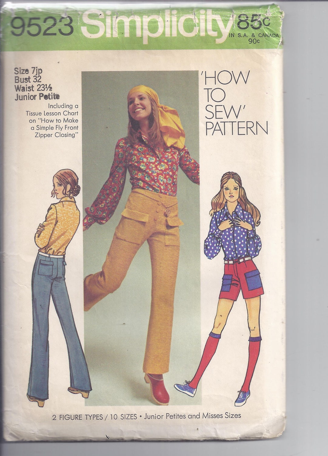 Simplicity 9523 Vintage Sewing Pattern From 1971. Junior Hip - Etsy