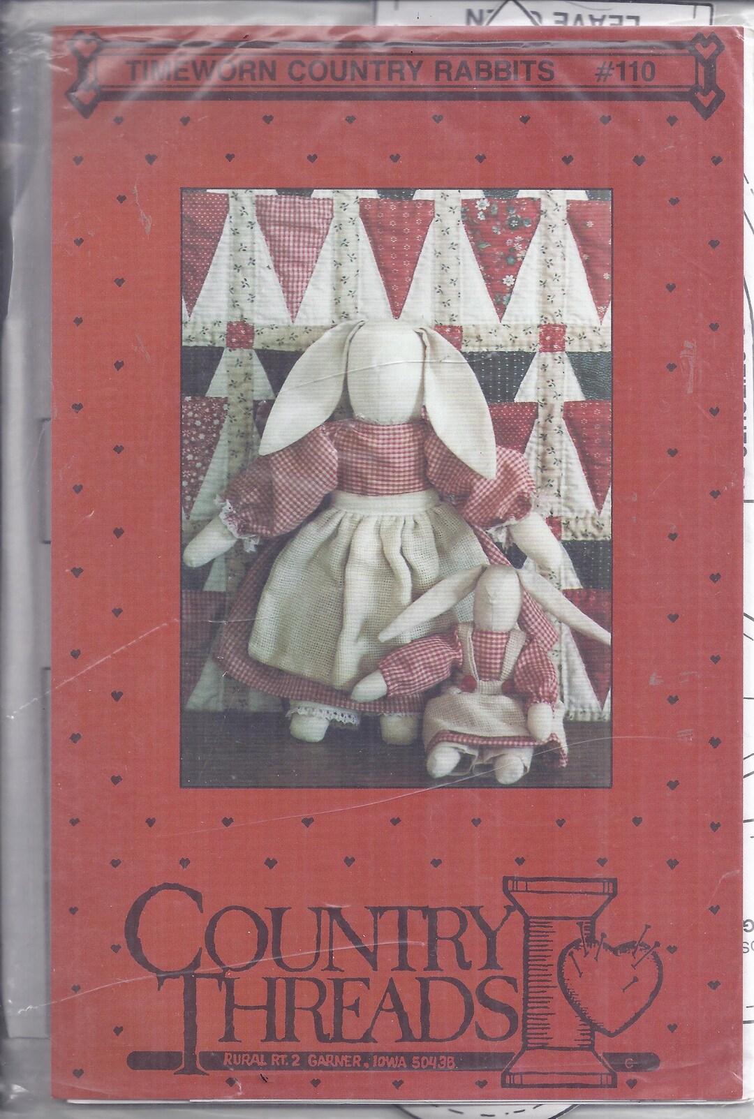 Country Threads Sewing Pattern 110. Timeworn Country Rabbits: 12" and 6 ...