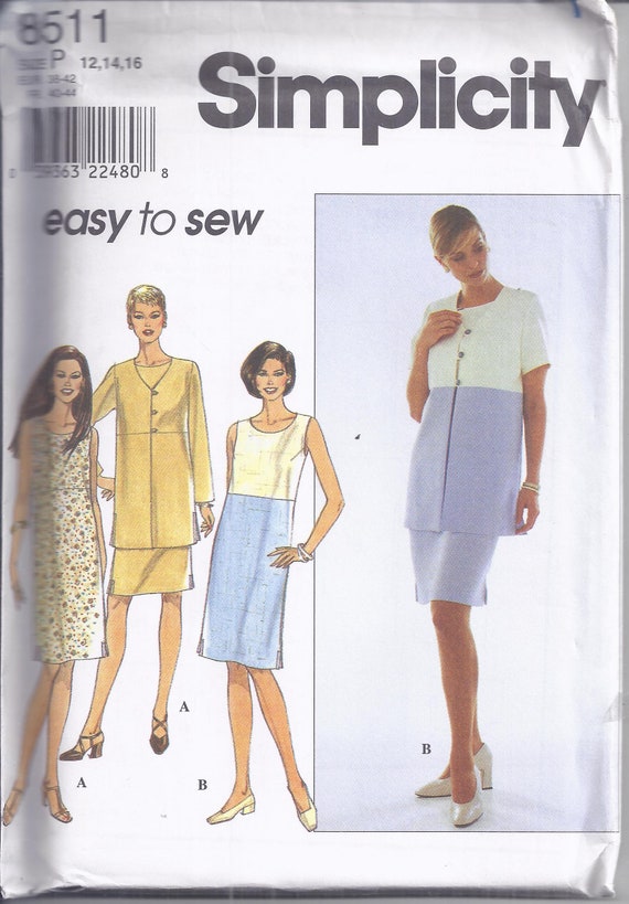 Simplicity Pattern 8343 From 1998. Misses Vest Skirt and - Etsy