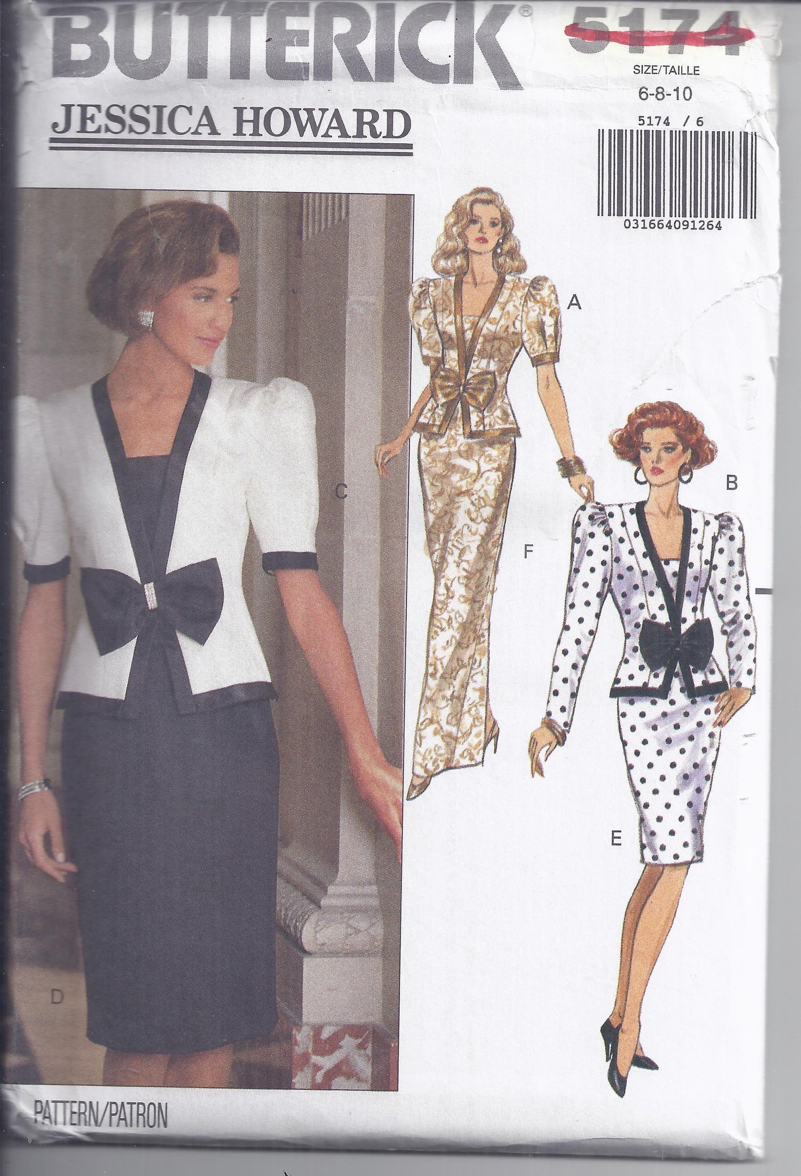 Butterick 5174 Sewing Pattern From 1990. Misses Top and Skirt, Semi ...