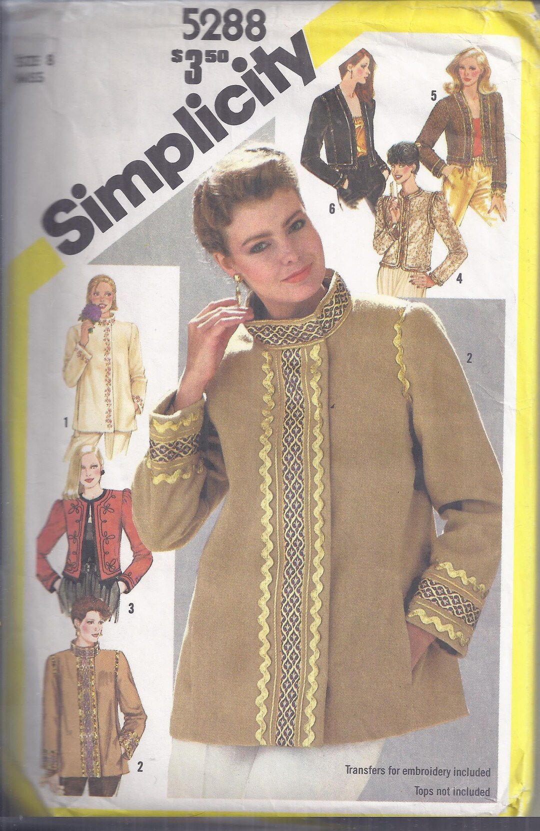 Simplicity Pattern # 5288 From 1981. Misses Set of Lined Jackets With ...