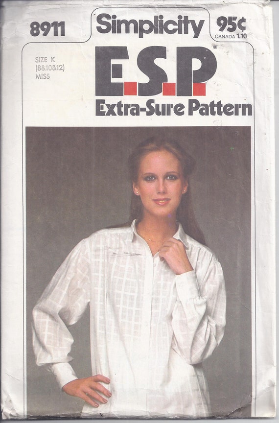 Simplicity 8911 Vintage Sewing Pattern from 1979 Misses' | Etsy