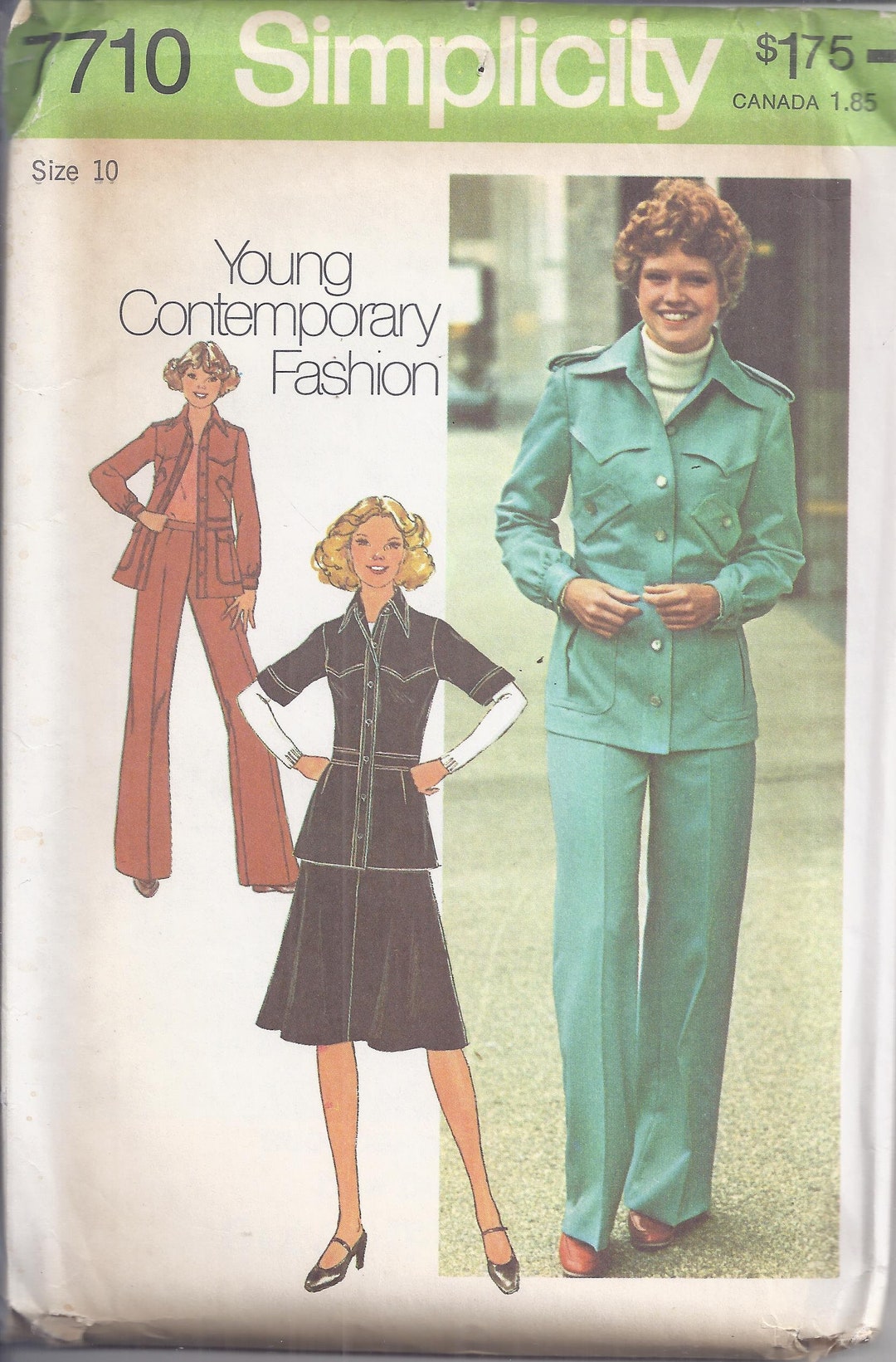 Vintage Simplicity Sewing Pattern # 7710 From 1976: Misses Unlined ...