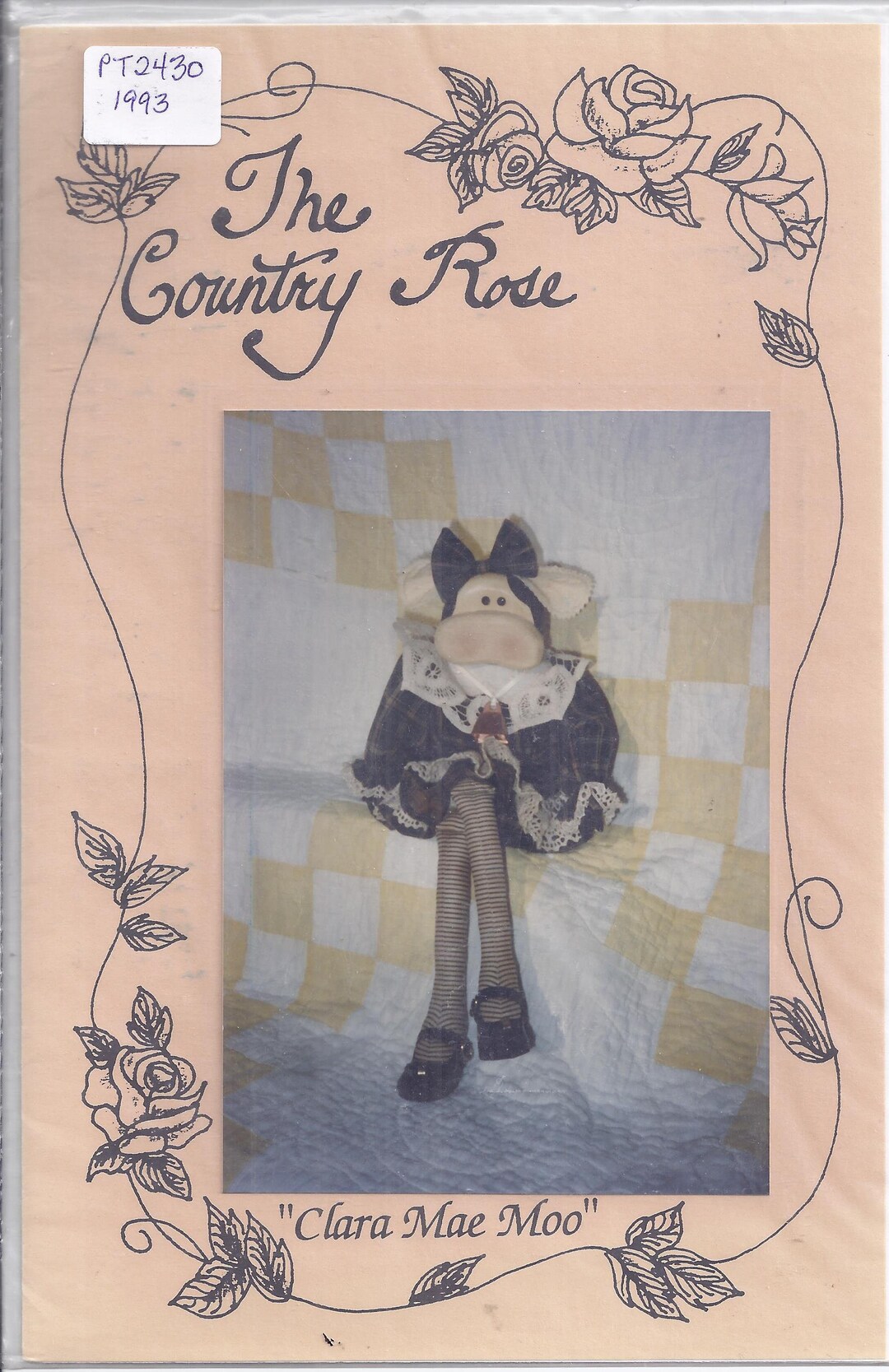The Country Rose: Clara Mae Moo. Wood Cow With Clothing Pattern. From ...