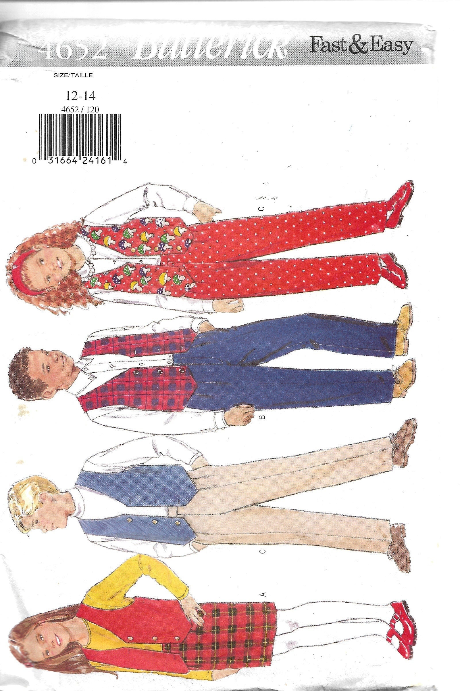 Butterick 4652 Sewing Pattern From 1996. - Etsy