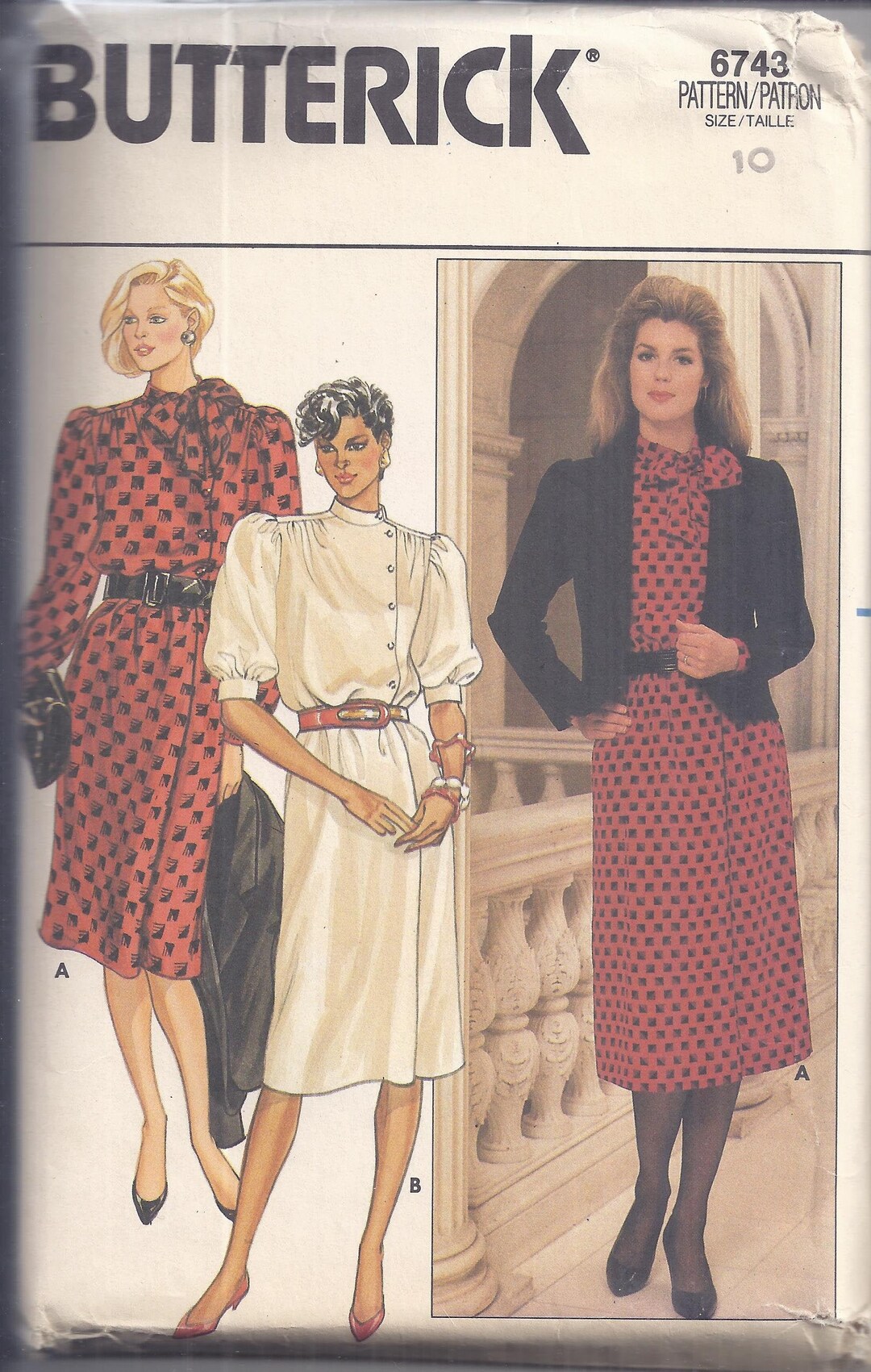 Butterick 6743 From the 1980's. Misses Lined Jacket and A-line Dress ...