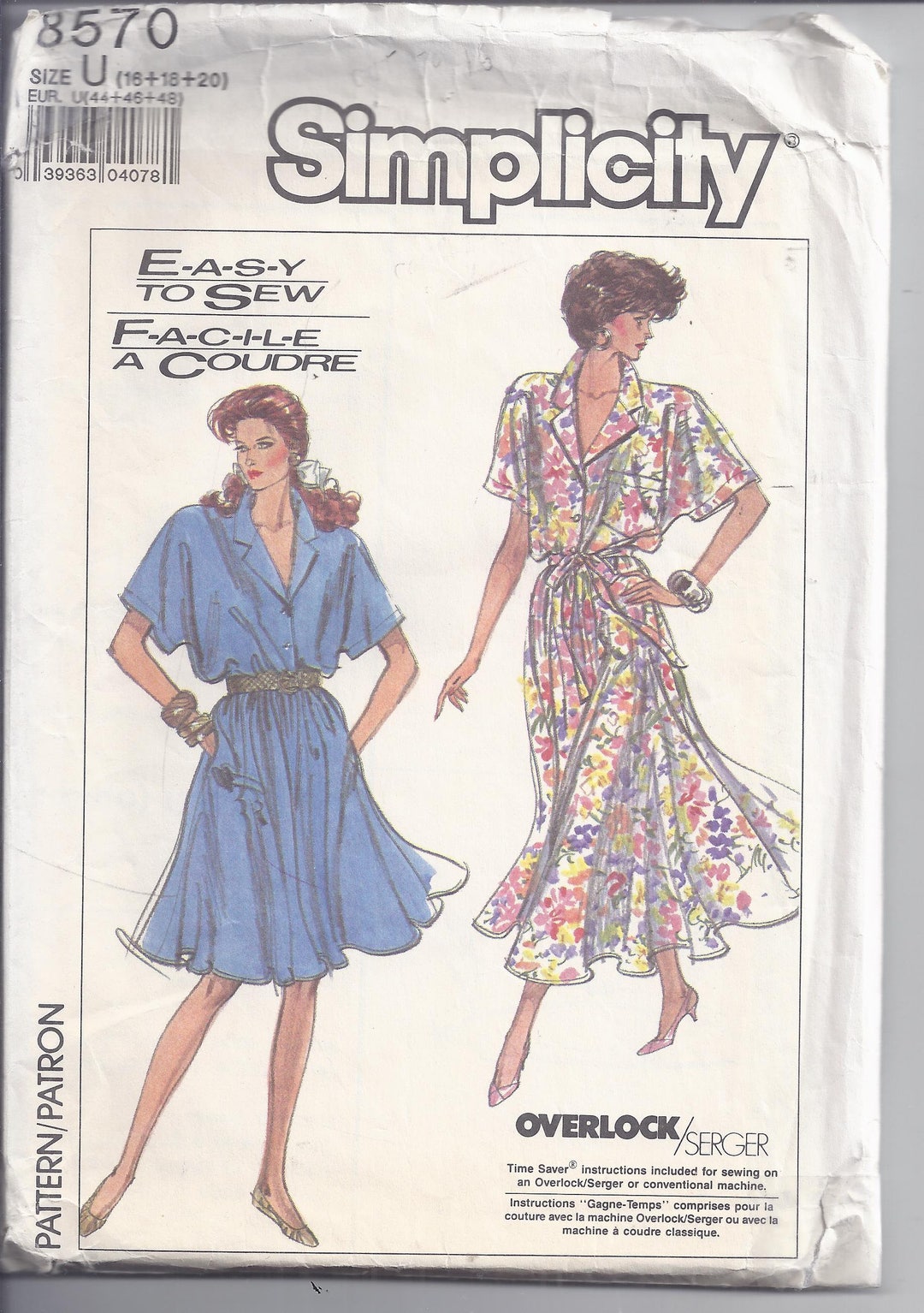 Simplicity Pattern 8570 From 1988: Loose Fitting Pullover - Etsy
