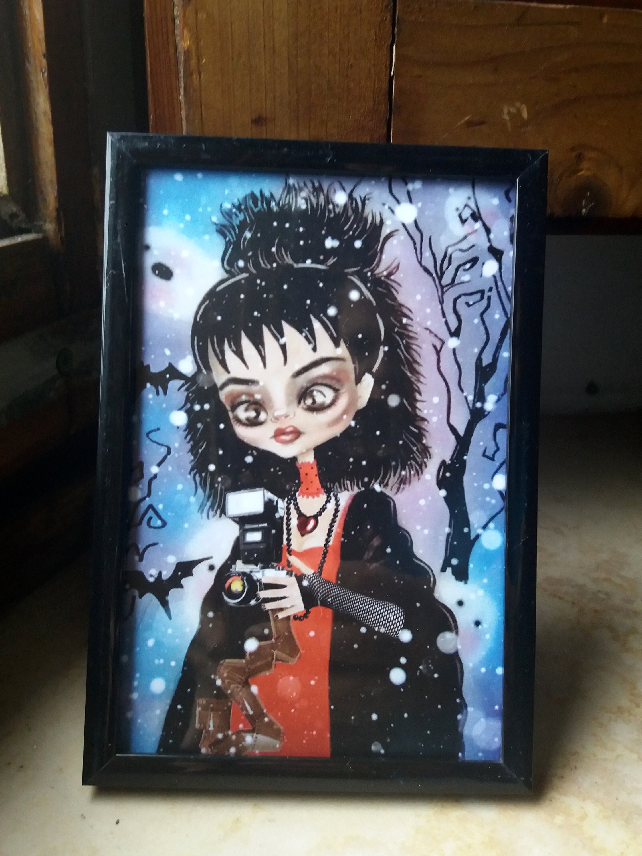 Lydia Deetz Beetlejuice Postcard Big Eyes Limited Edition - Etsy