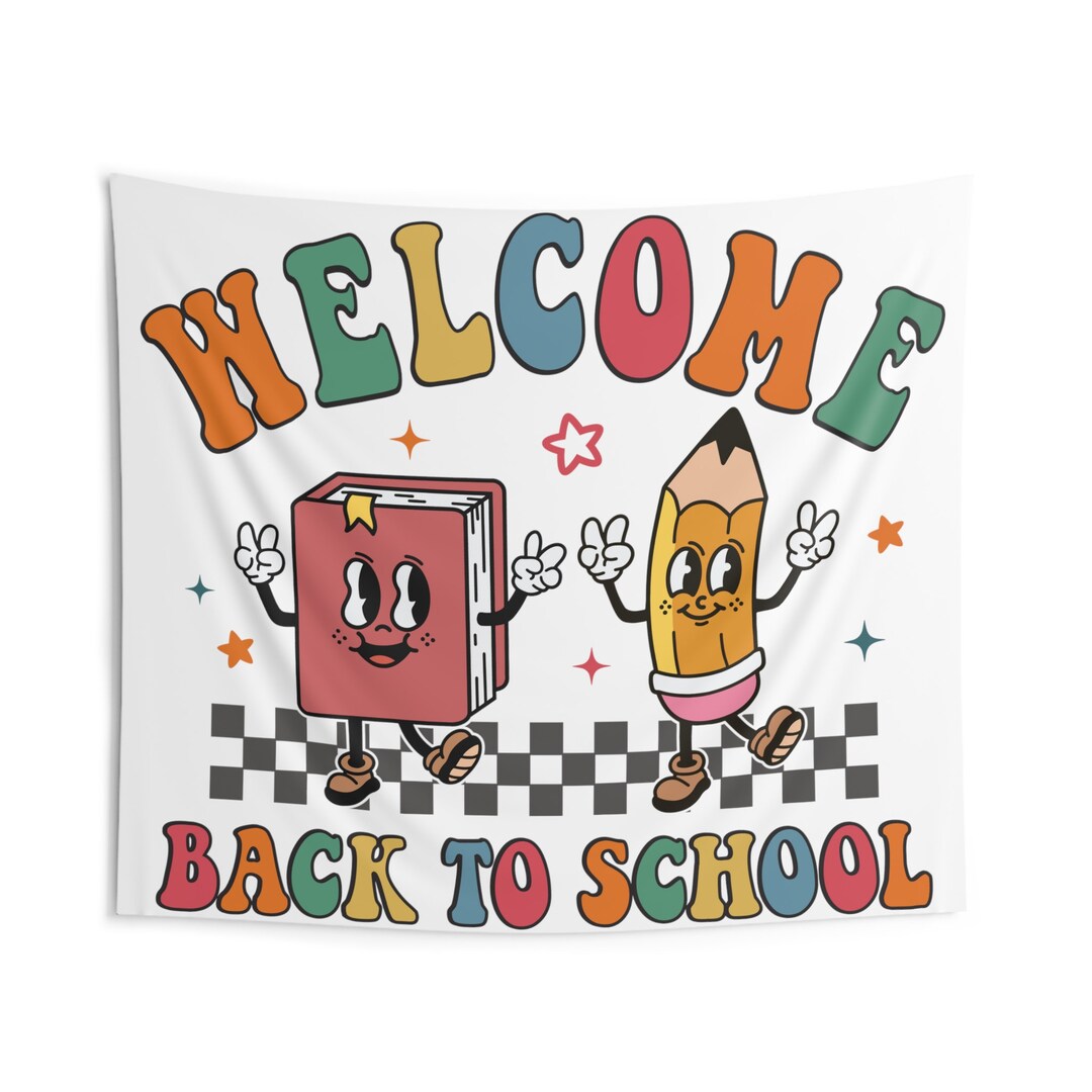Welcome Back to School Teacher Indoor Wall Tapestry, Inspirational ...