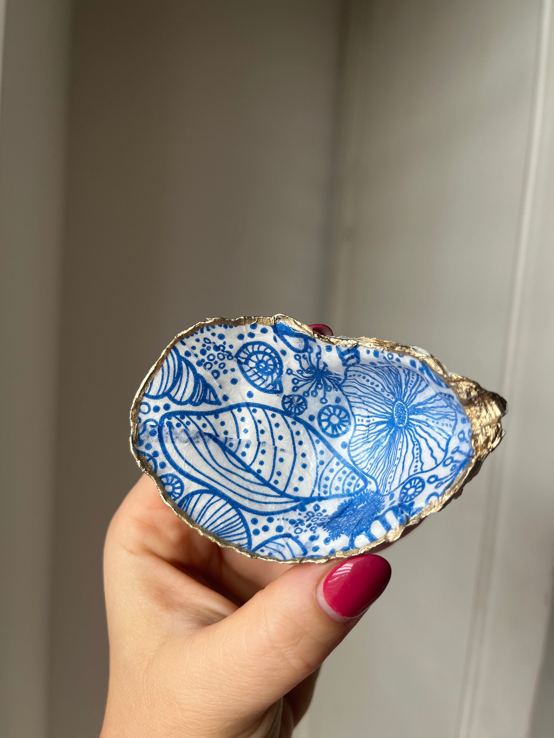Coastal Decor, Oyster Shell Ring Dish, Trendy Jewelry Tray, Unique Gift ...