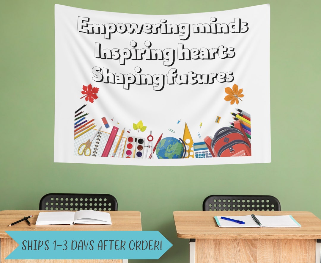 Elementary School Teacher Indoor Wall Tapestry, Inspirational Classroom ...