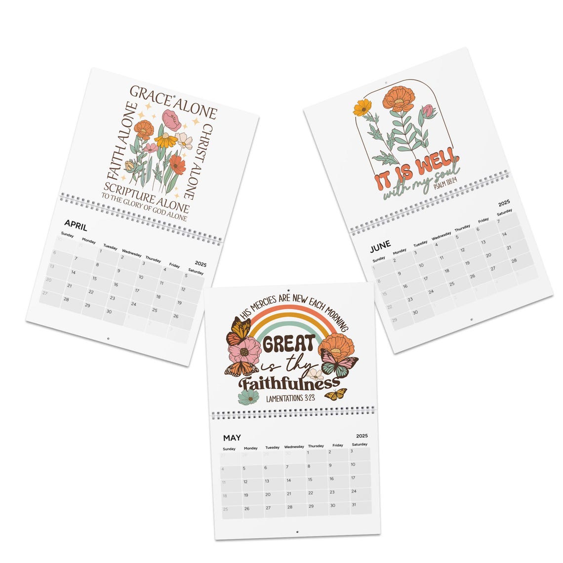 Preppy Religious Faith 2025 Calendar, Encouragement Girly Biblical ...