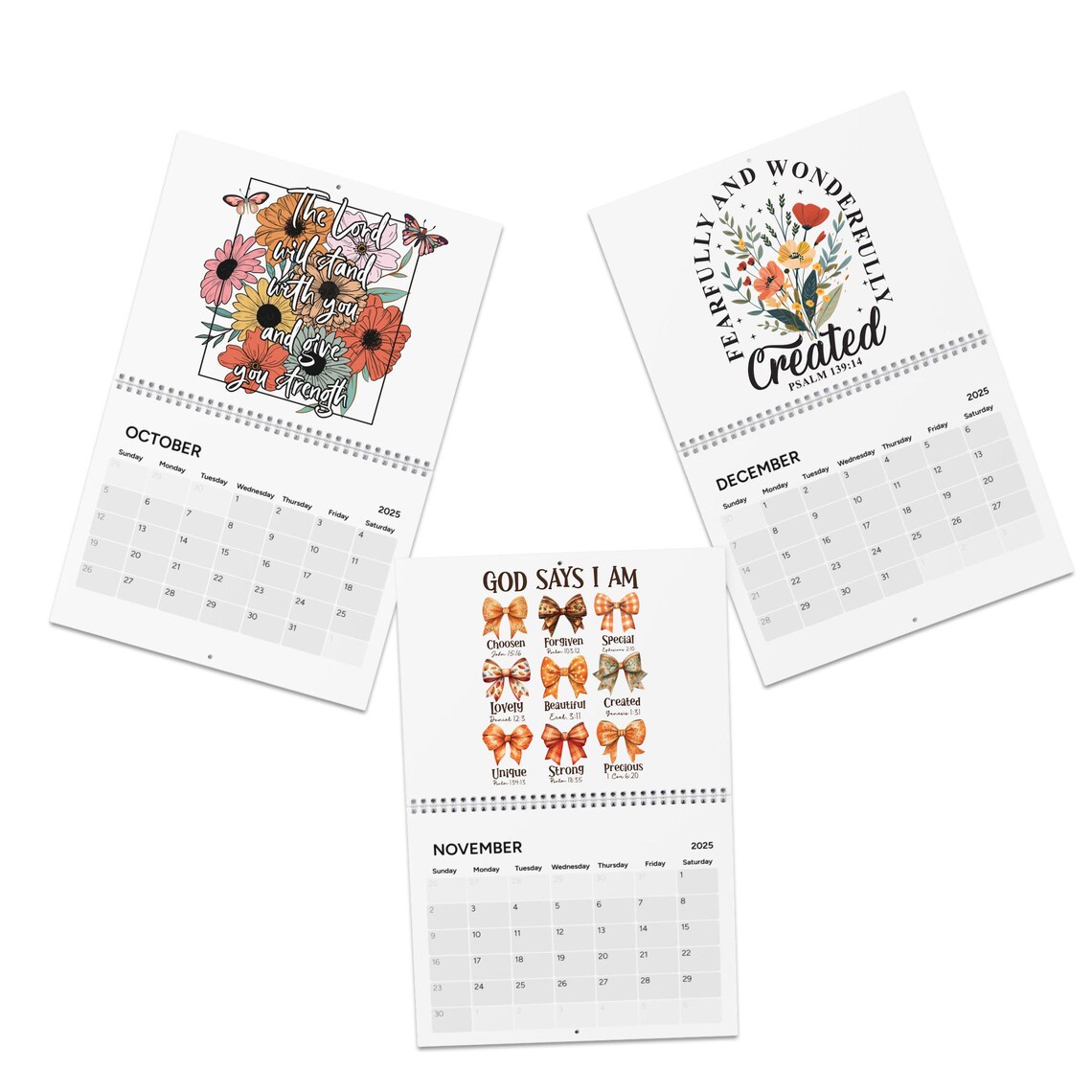 Preppy Religious Faith 2025 Calendar, Encouragement Girly Biblical ...