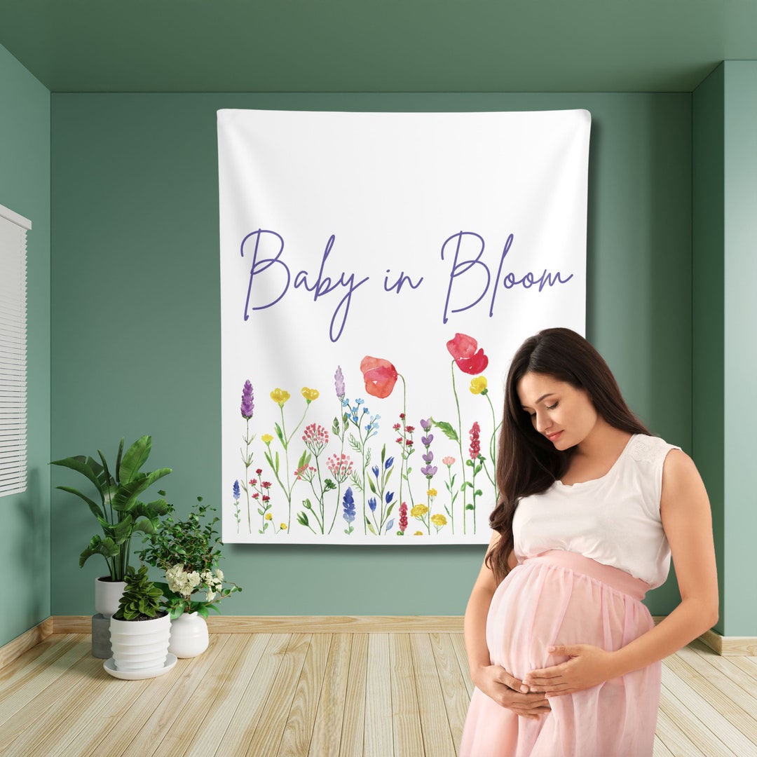 Baby in Bloom Party Backdrop, Baby Shower Backdrop, Baby Shower ...
