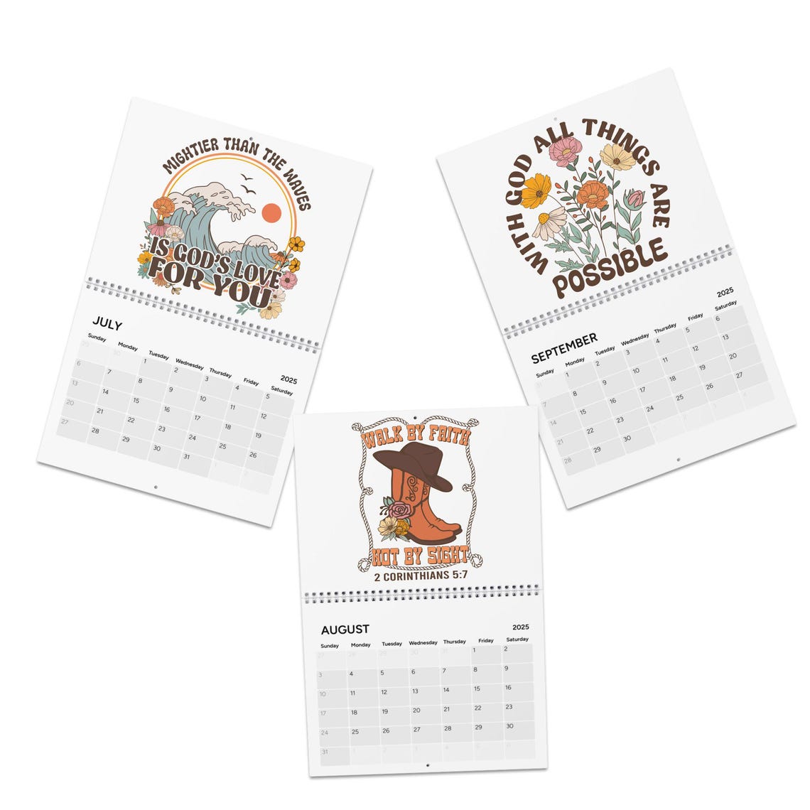Preppy Religious Faith 2025 Calendar, Encouragement Girly Biblical ...