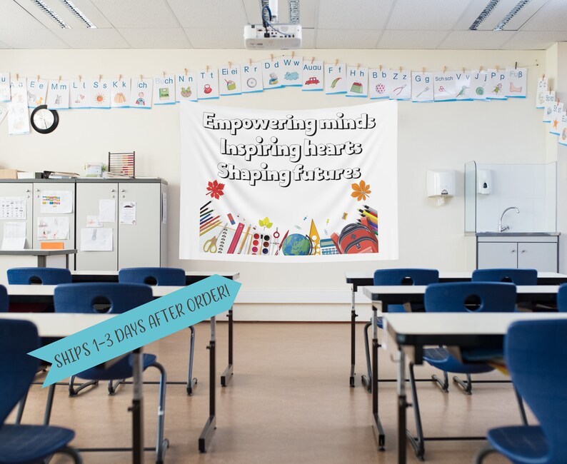 Elementary School Teacher Indoor Wall Tapestry, Inspirational Classroom ...