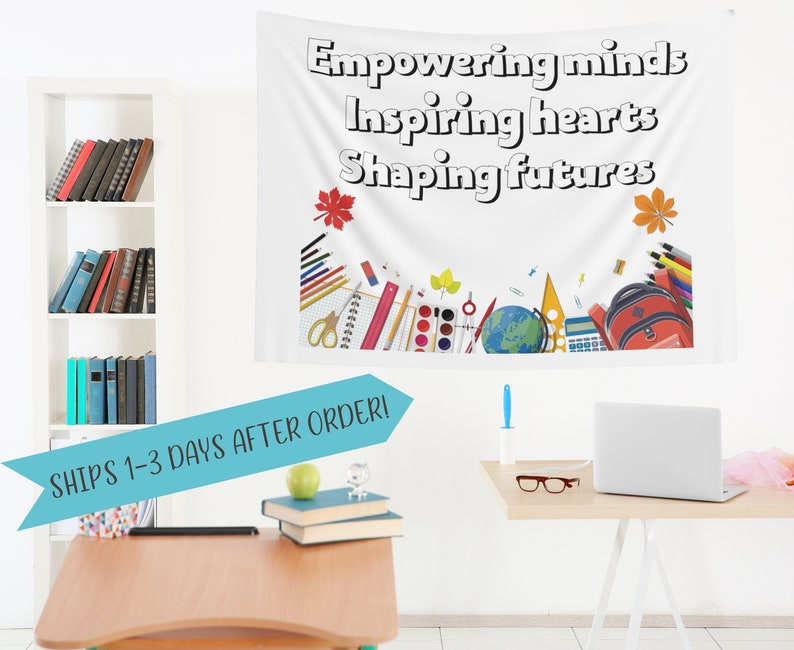 Elementary School Teacher Indoor Wall Tapestry, Inspirational Classroom ...