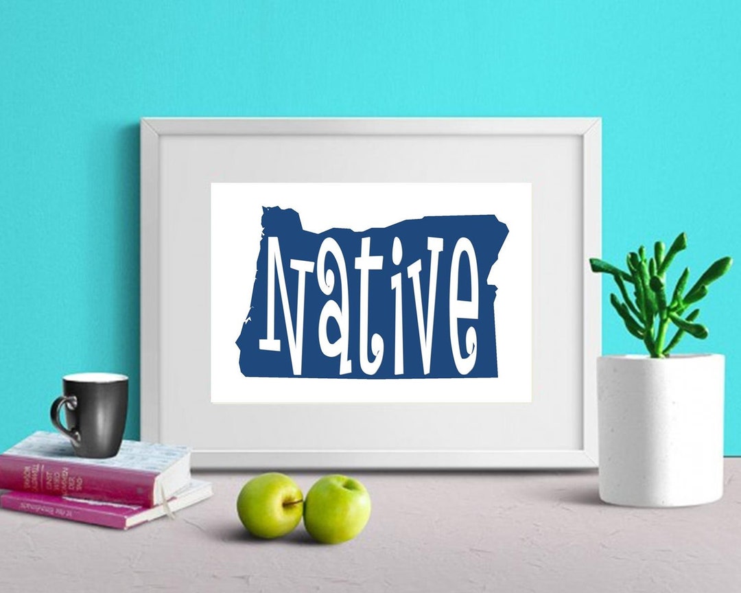 Hometown Art | Oregon Native Printable | Oregon Print | Oregon State ...