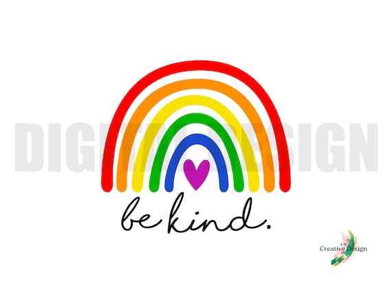 Be Kind Pride Rainbow SVG PNG Cut File Cricut Design - Etsy Canada