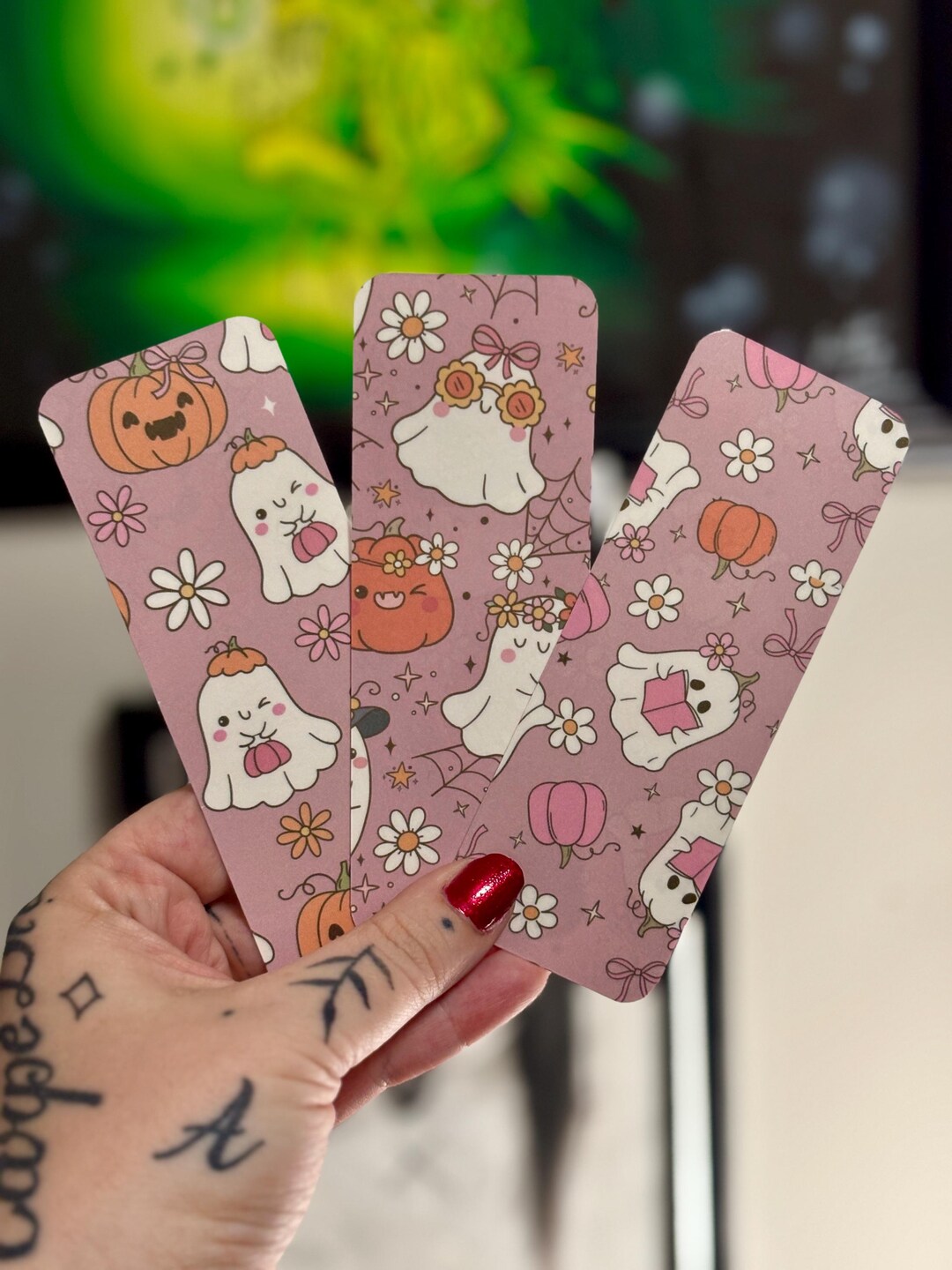 Cute Halloween Bookmark Set (3 Pack) | Spooky Cute Ghost Pumpkin Witch ...