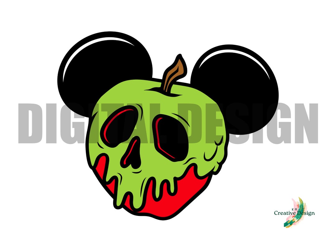 Poison Apple Mouse Ears Design Halloween Spooky Movie Themed - Etsy