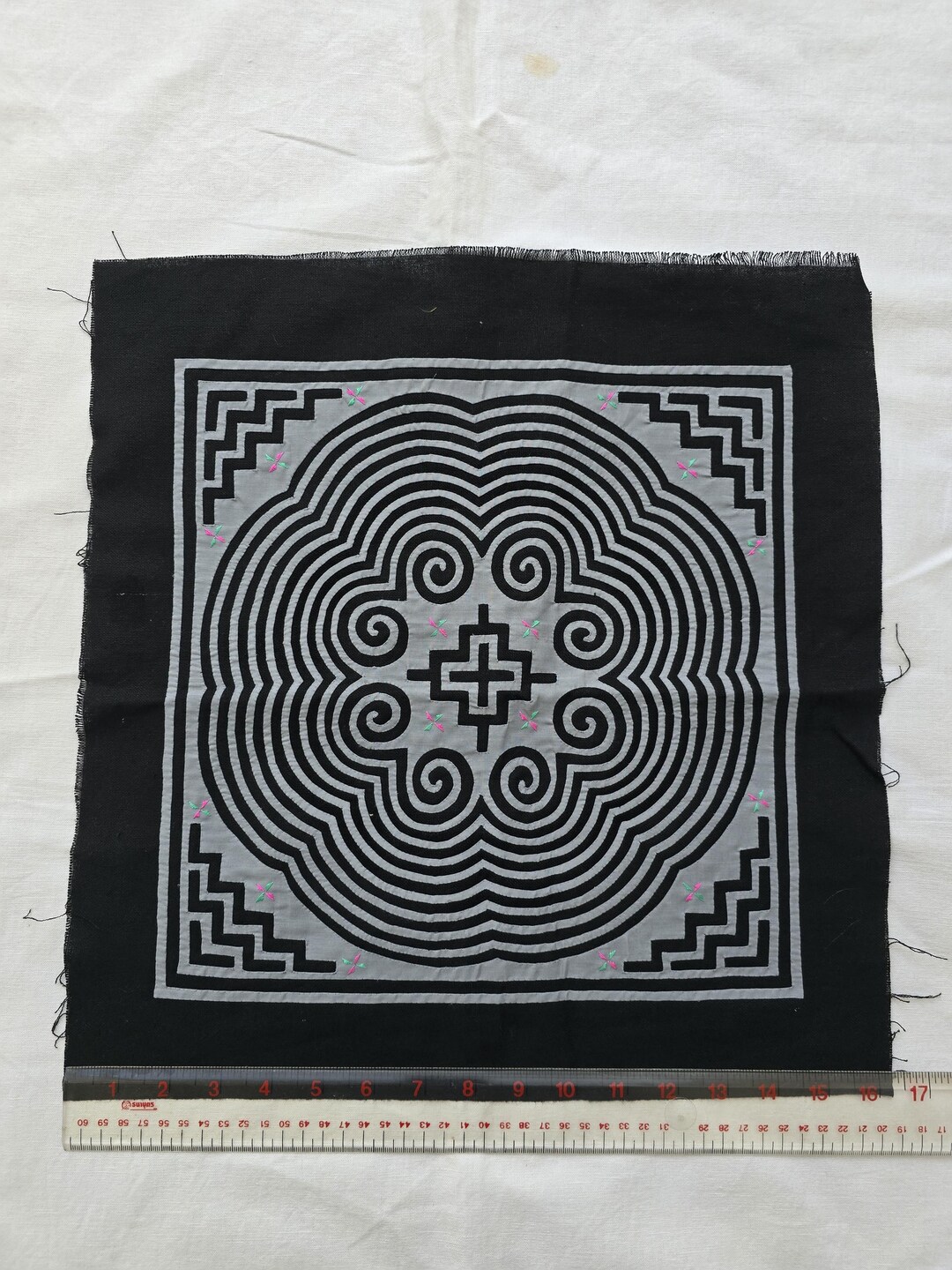 Hmong Reverse Applique Cloth, Hand Embroidery Fabric, Hmong Quilt ...