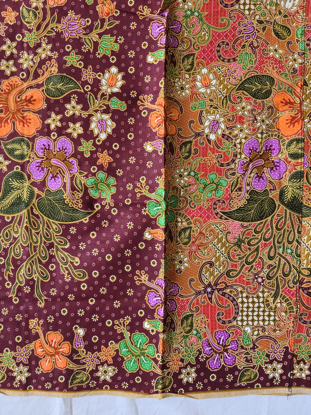 Ratna Dewi Cotton Sarong Fabric, Indonesian Batik Printed Style Sarong ...