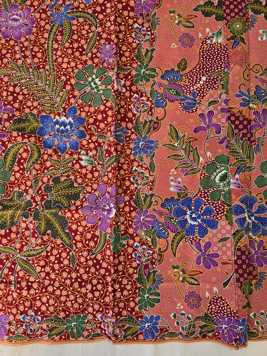 Ratna Dewi Cotton Sarong Fabric, Indonesian Batik Printed Style Sarong ...