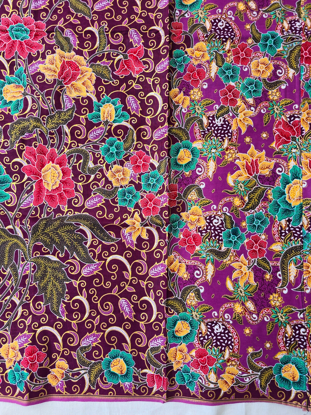 Ratna Dewi Cotton Sarong Fabric, Indonesian Batik Printed Style Sarong ...
