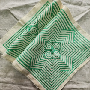 Hmong Reverse Applique Cloth, Hand Embroidery Fabric, Hmong Quilt ...