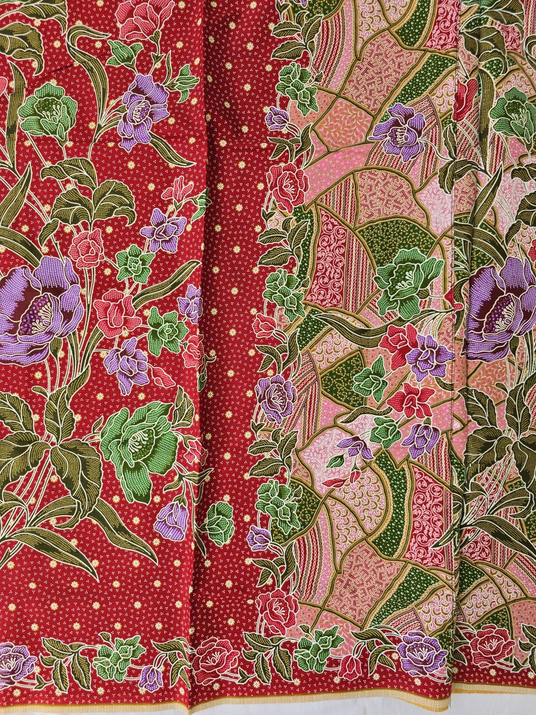 Ratna Dewi Cotton Sarong Fabric, Indonesian Batik Printed Style Sarong ...