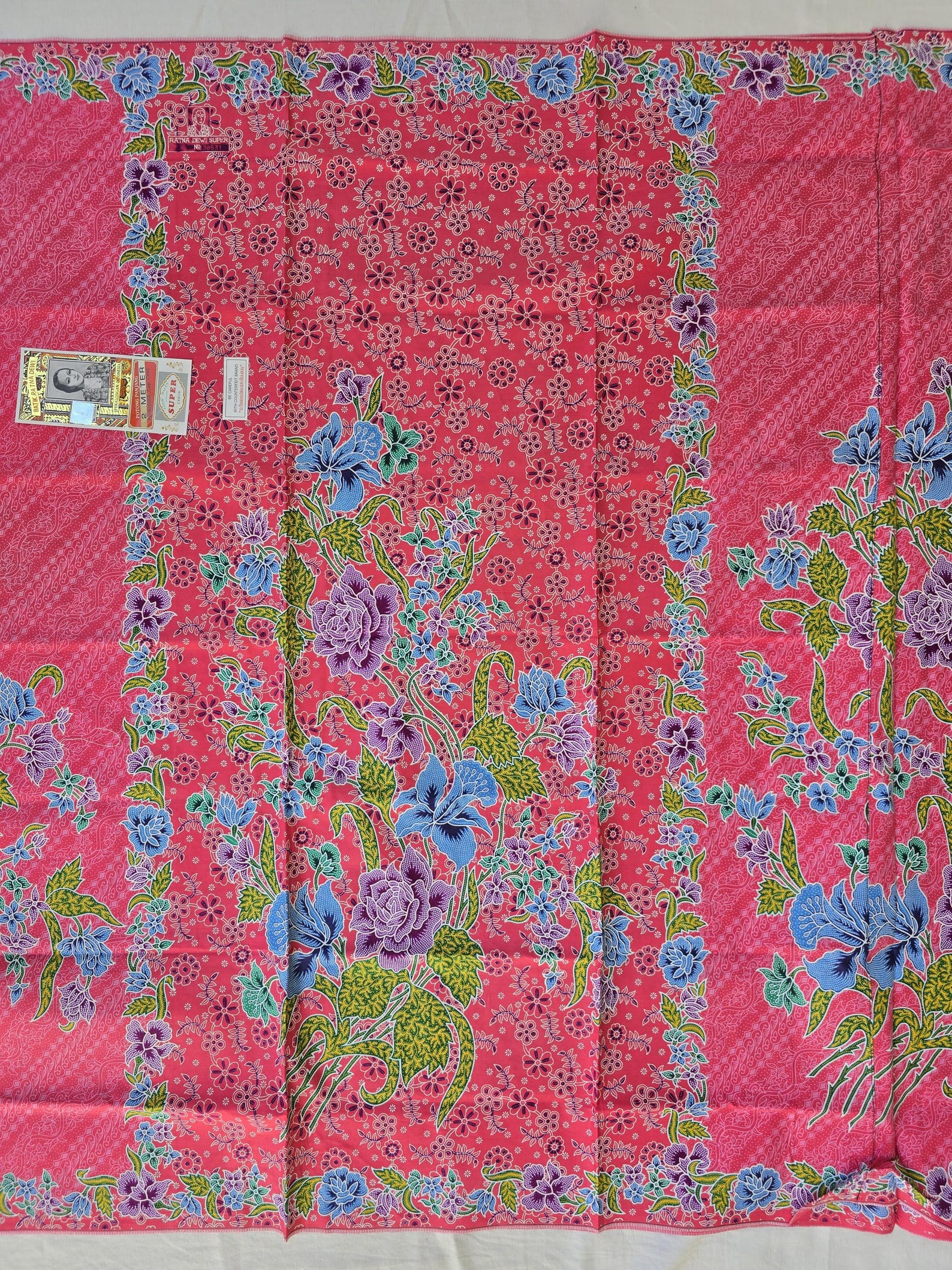 Ratna Dewi Cotton Sarong Fabric, Indonesian Batik Printed Style Sarong ...