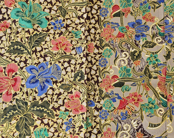 Ratna Dewi Cotton Sarong Fabric, Indonesian Batik Printed Style Sarong ...