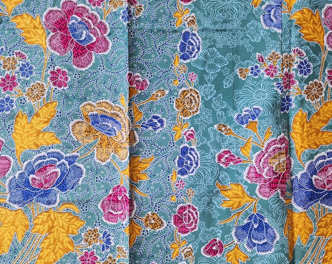 Ratna Dewi Cotton Sarong Fabric, Indonesian Batik Printed Style Sarong ...
