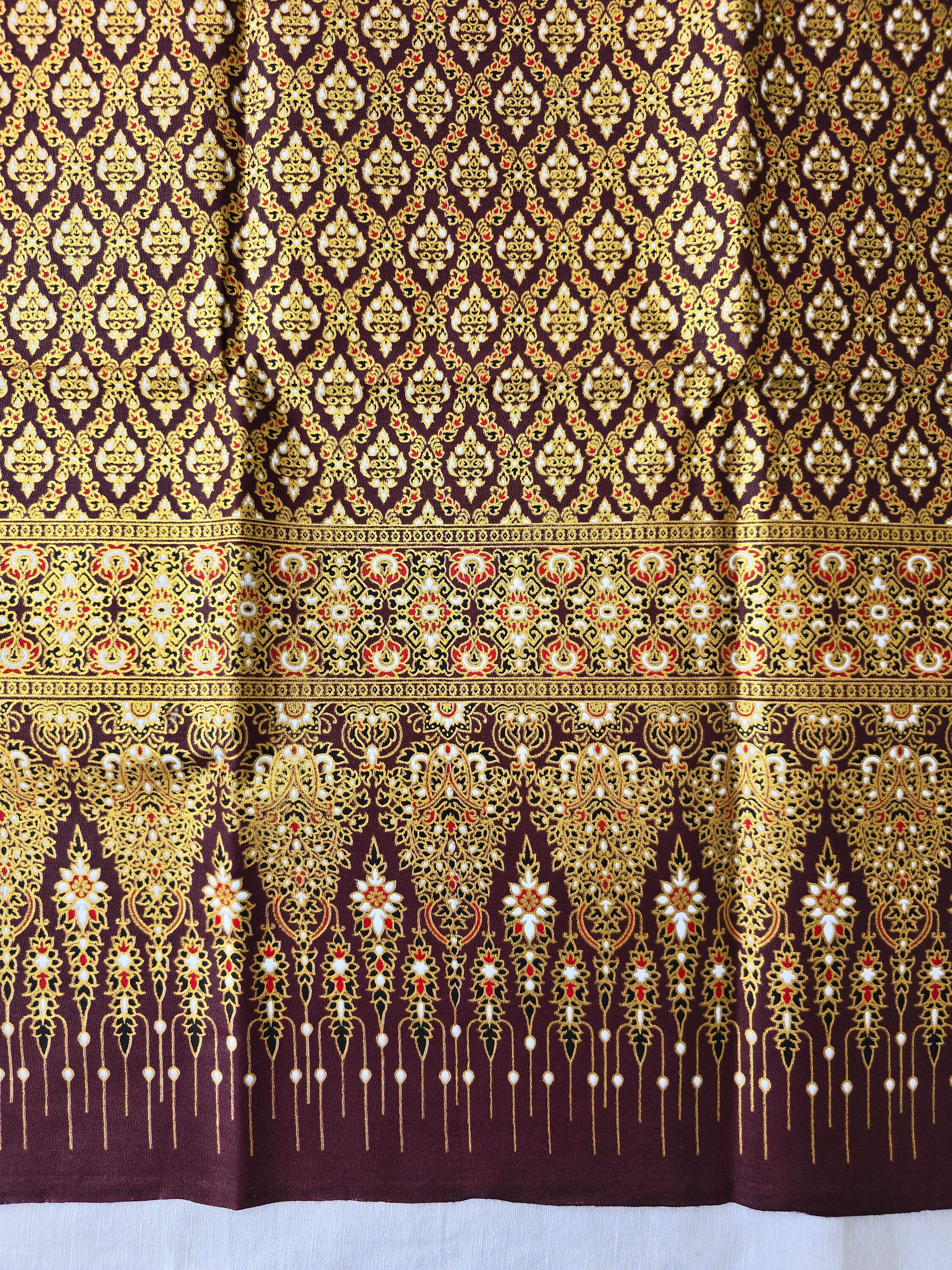 Ratna Dewi Cotton Sarong Fabric in Thai Style Printed, Thai Batik ...