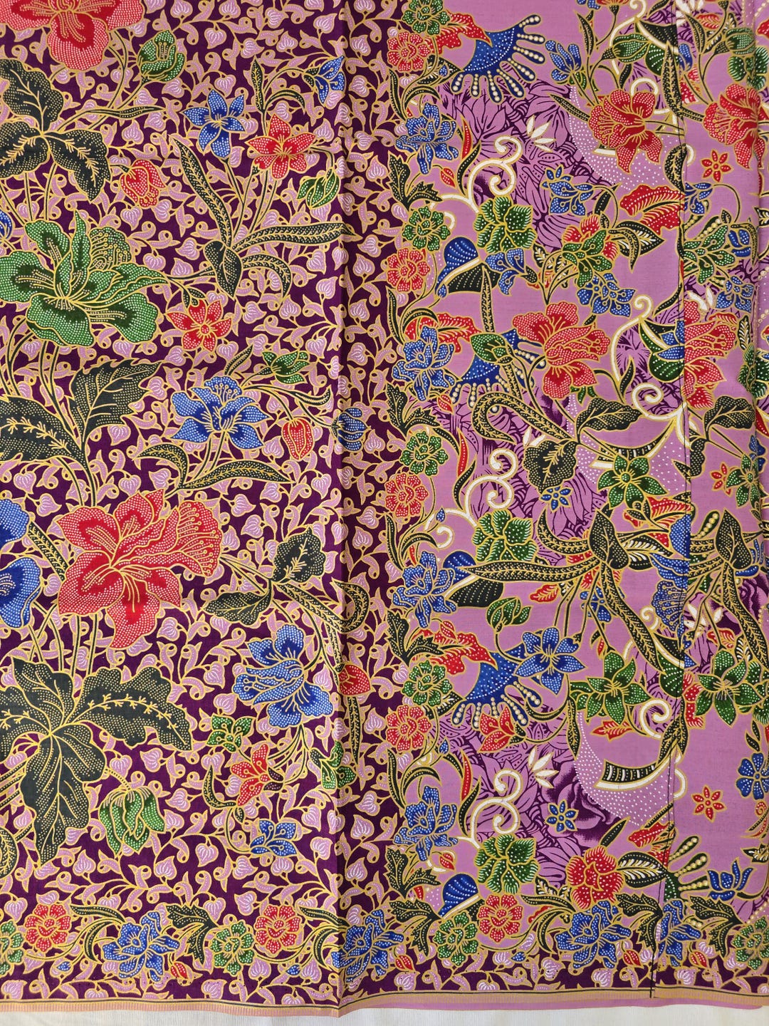 Ratna Dewi Cotton Sarong Fabric, Indonesian Batik Printed Style Sarong ...