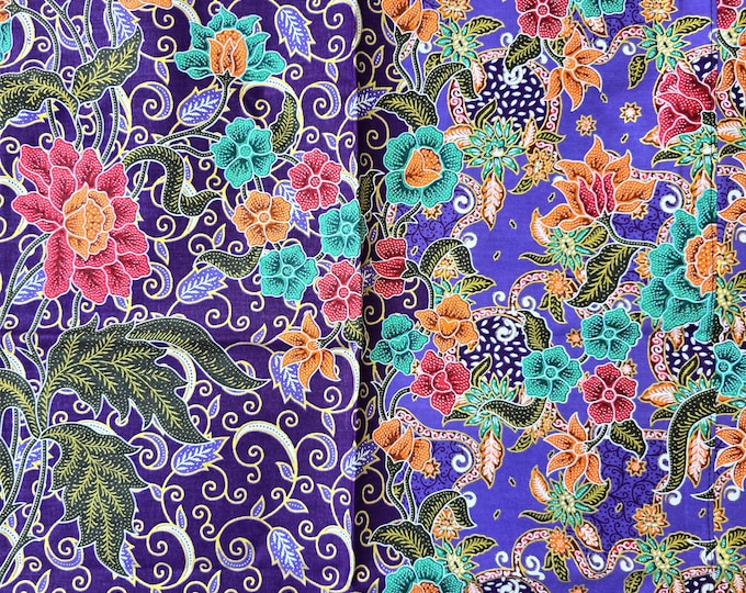 Ratna Dewi Cotton Sarong Fabric, Indonesian Batik Printed Style Sarong ...