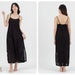 Long Cotton Slip Dress, Maxi Slip Dress With Side Split, Long Night ...