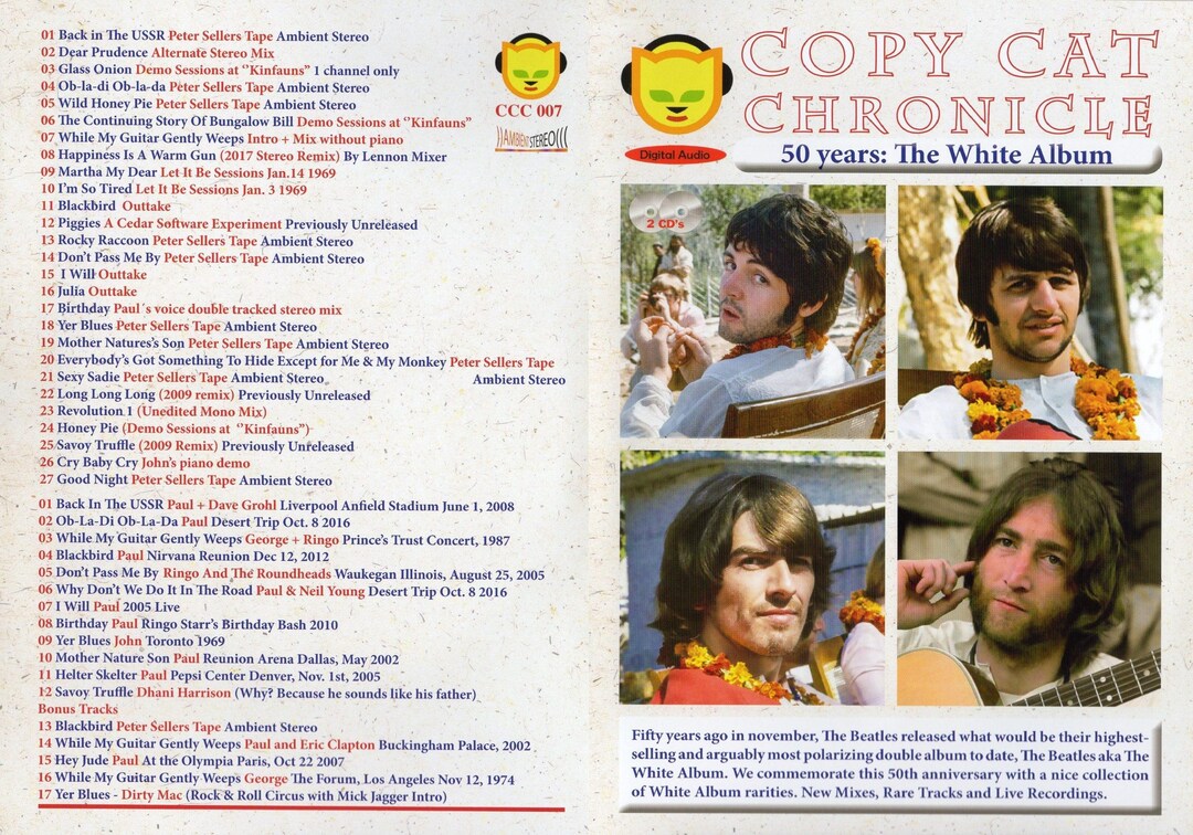 The Beatles - the COPYCAT Collection / 11 Volumes = 22 Cd's ! - Etsy