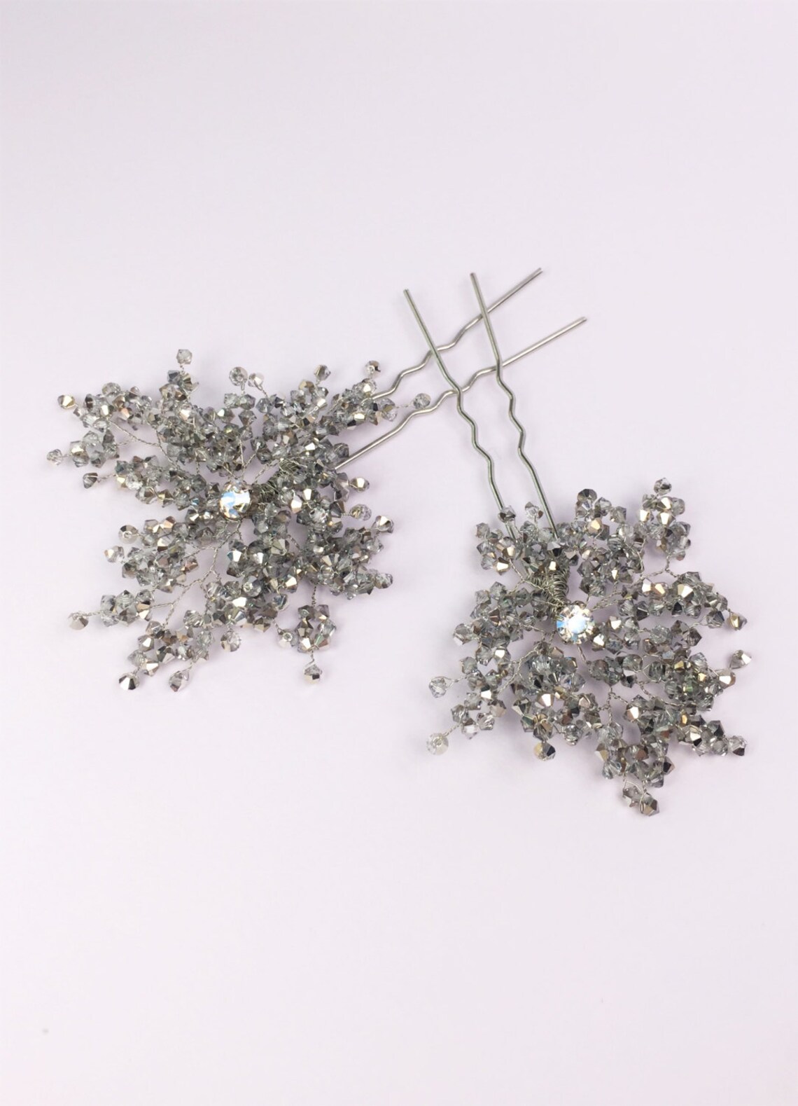 Star Bridal Hair Pins Set of 2 Wedding Hair Pins Silver Hair | Etsy ...