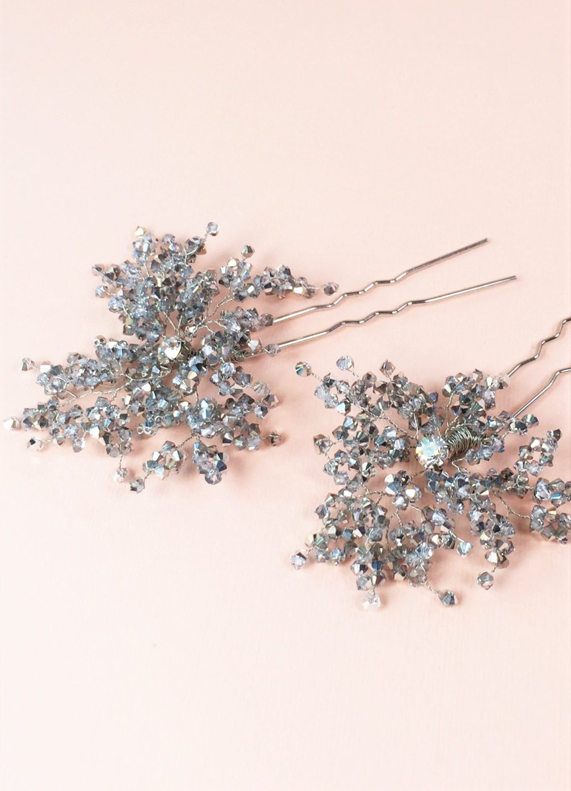 Star Bridal Hair Pins Set of 2 Wedding Hair Pins Silver Hair | Etsy ...