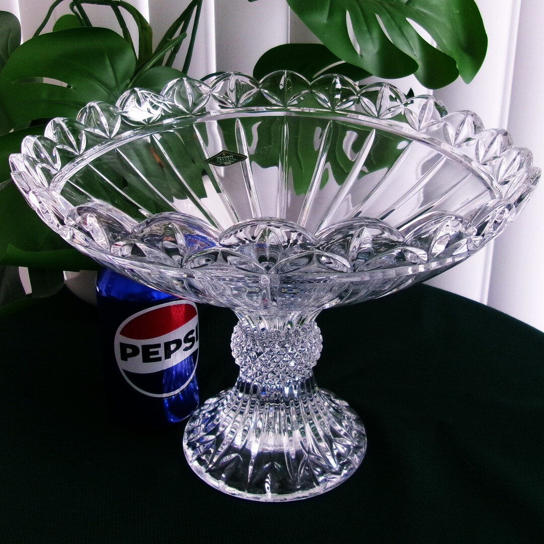 Vintage Shannon Lead Crystal Compote, Large - Etsy