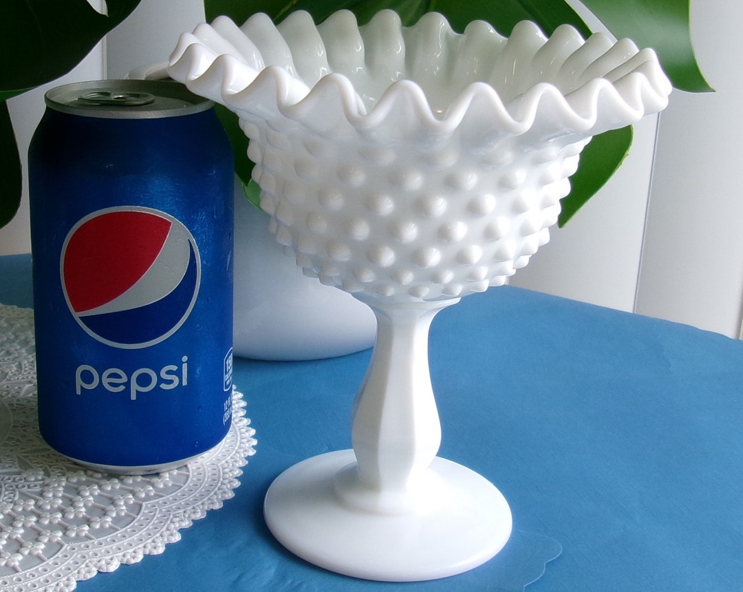 Vintage Fenton Milk Glass Compote, Candy Dish - Etsy