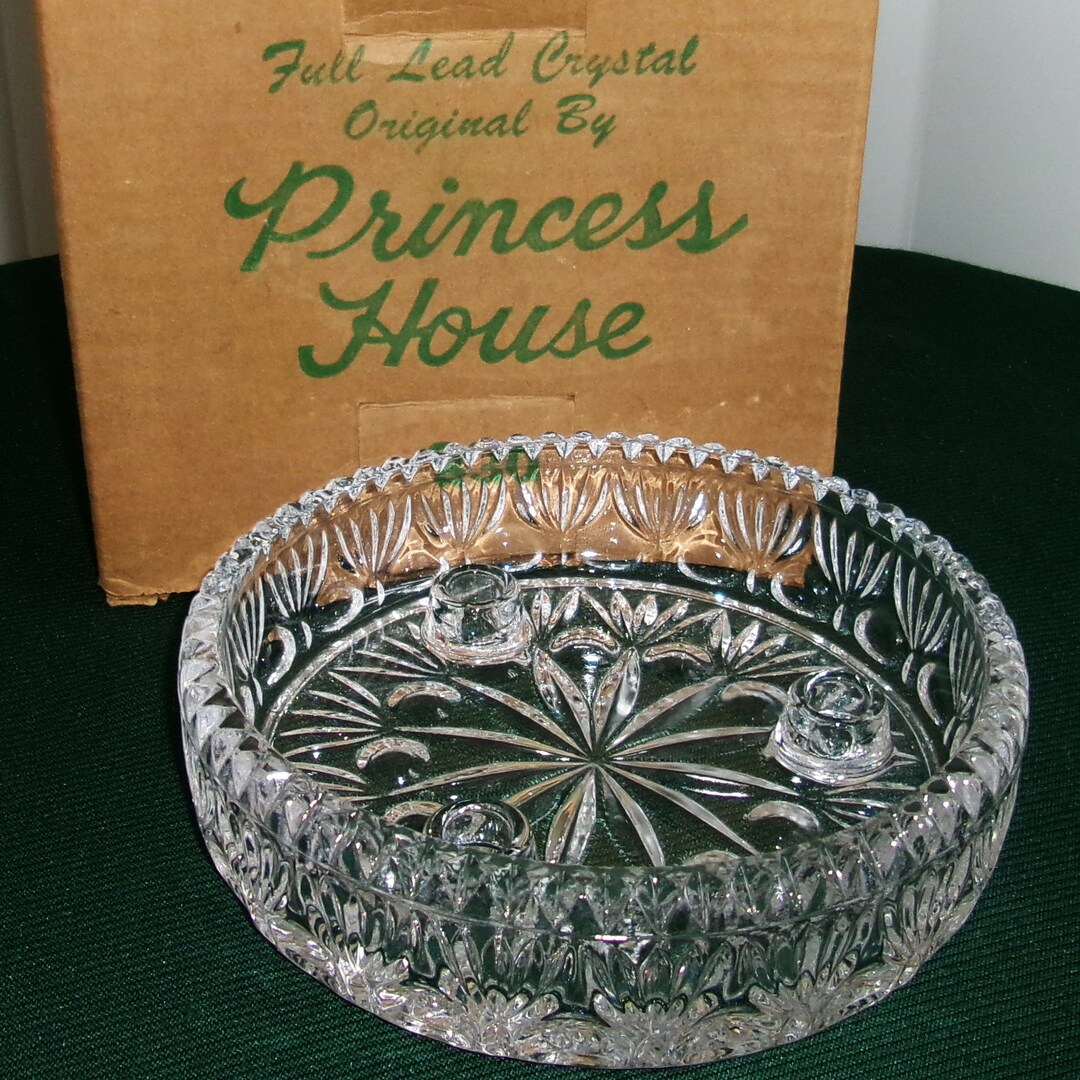 Vintage Princess House Lead Crystal Candle Holder, NIB - Etsy