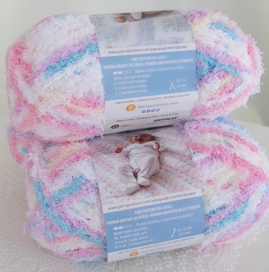Bernat Pipsqueak Variegated Pastels Baby Yarn Lot 3 Skeins 3.5 Oz, 101 ...