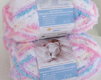 Bernat Confetti Pastels Baby Yarn Lot 3 Skeins 3.5 Oz Each, Pitter ...