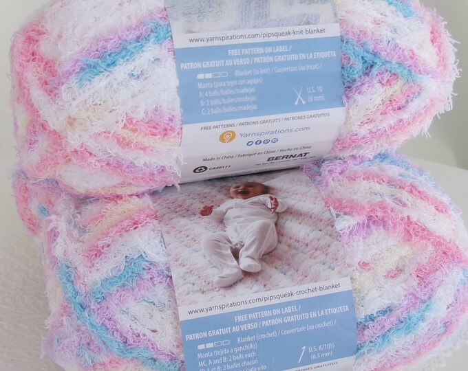Bernat Confetti Pastels Baby Yarn Lot 3 Skeins 3.5 Oz Each, Pitter ...