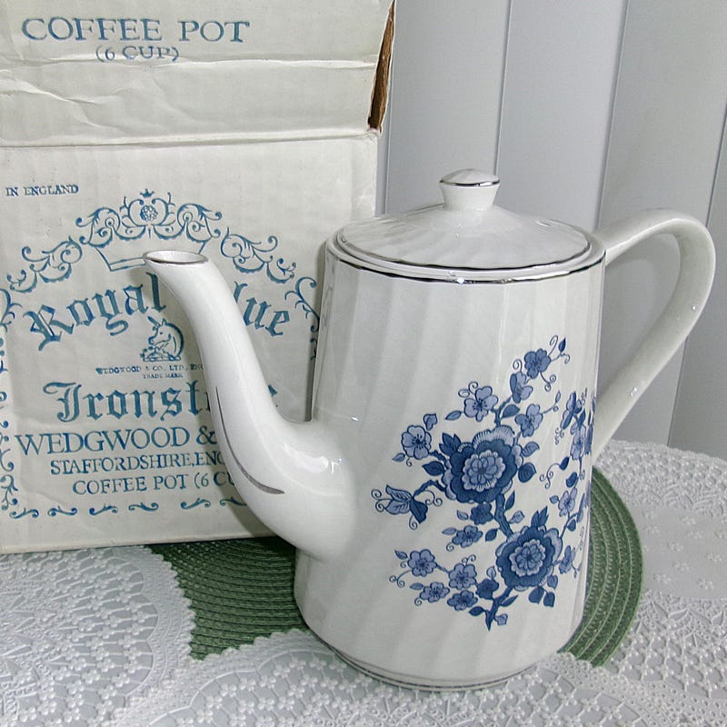 Vintage Wedgwood Coffee Pot - Etsy